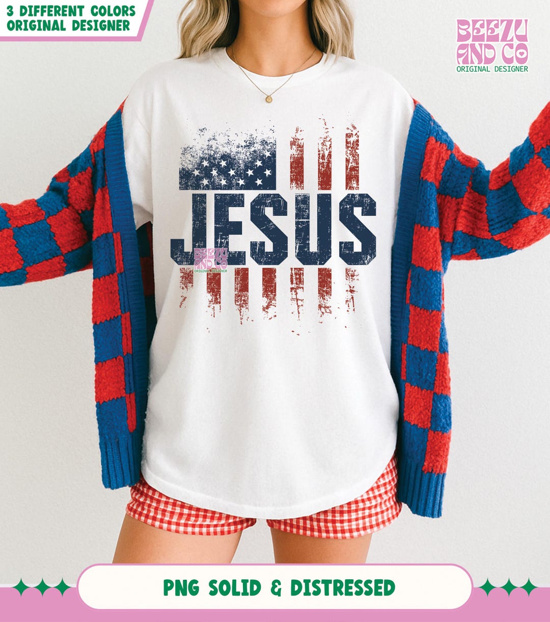 Jesus American Flag PNG, Jesus Png, Retro Patriotic Png, Christian 4th ...