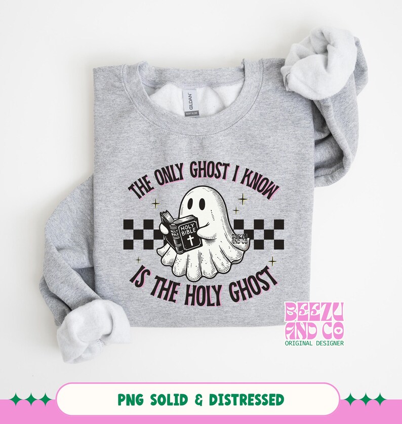 Retro Christian Halloween Ghost PNG, Holy Ghost Design, Digital ...