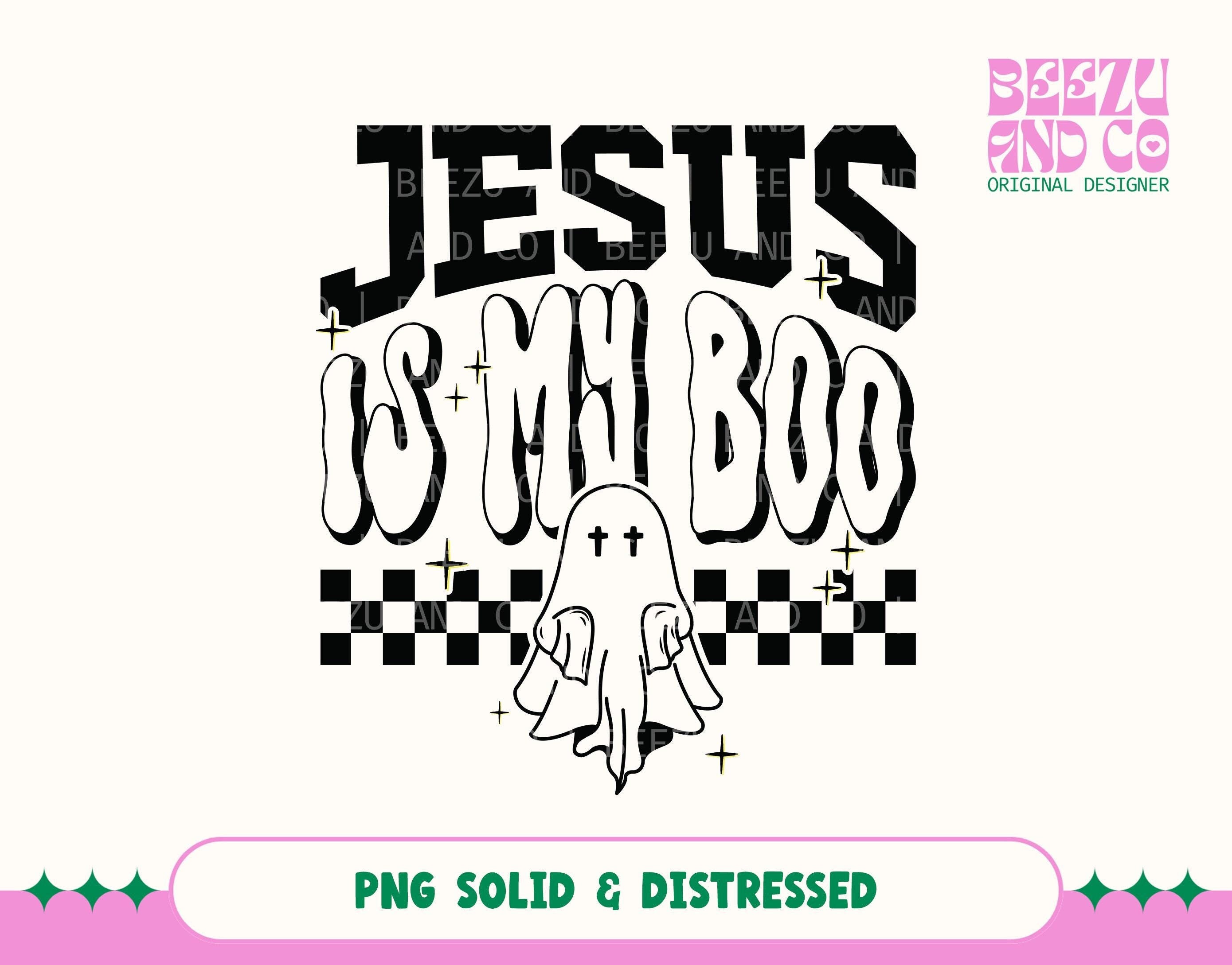 Jesus is My Boo Png, Retro Halloween Png, Cute Ghost Png, Ghost Reading ...