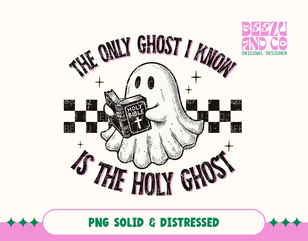Retro Christian Halloween Ghost PNG, Holy Ghost Design, Digital ...