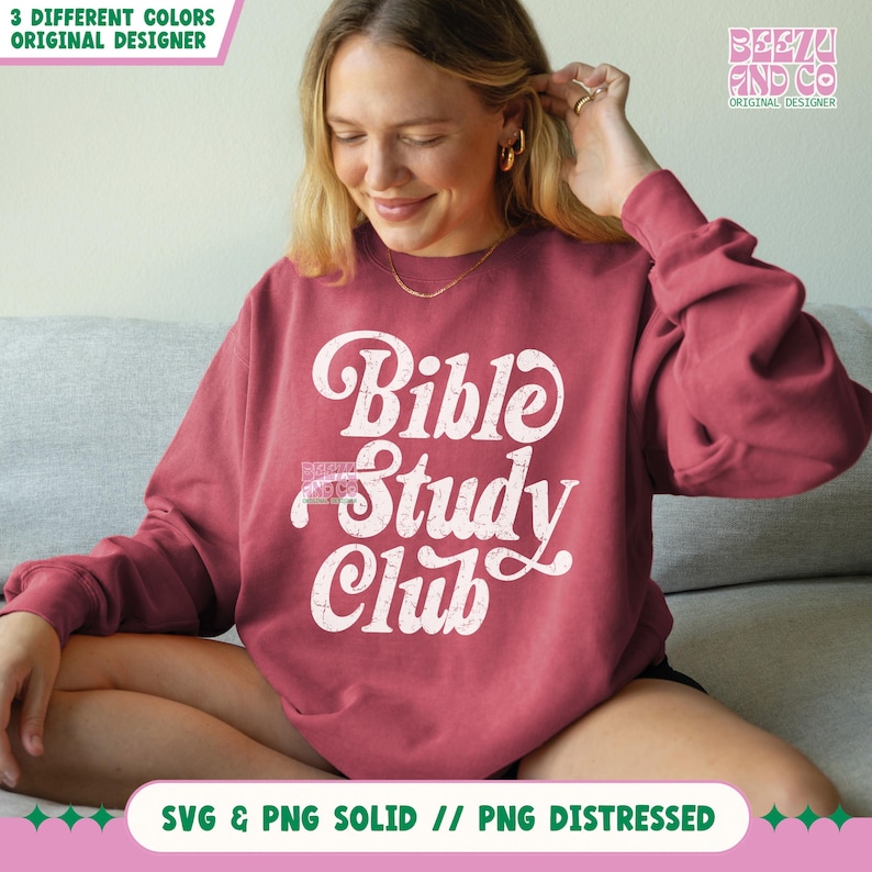 Bible Study Club Svg Png, Christian PNG, Christian SVG, Retro ...