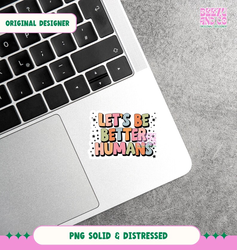 Let's Be Better Humans Png, Positivity PNG, Motivational Png, Retro ...