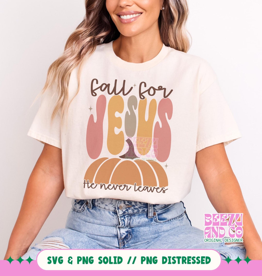 Fall for Jesus Svg Png, Retro Fall Svg Png, Retro Christian Svg Png ...