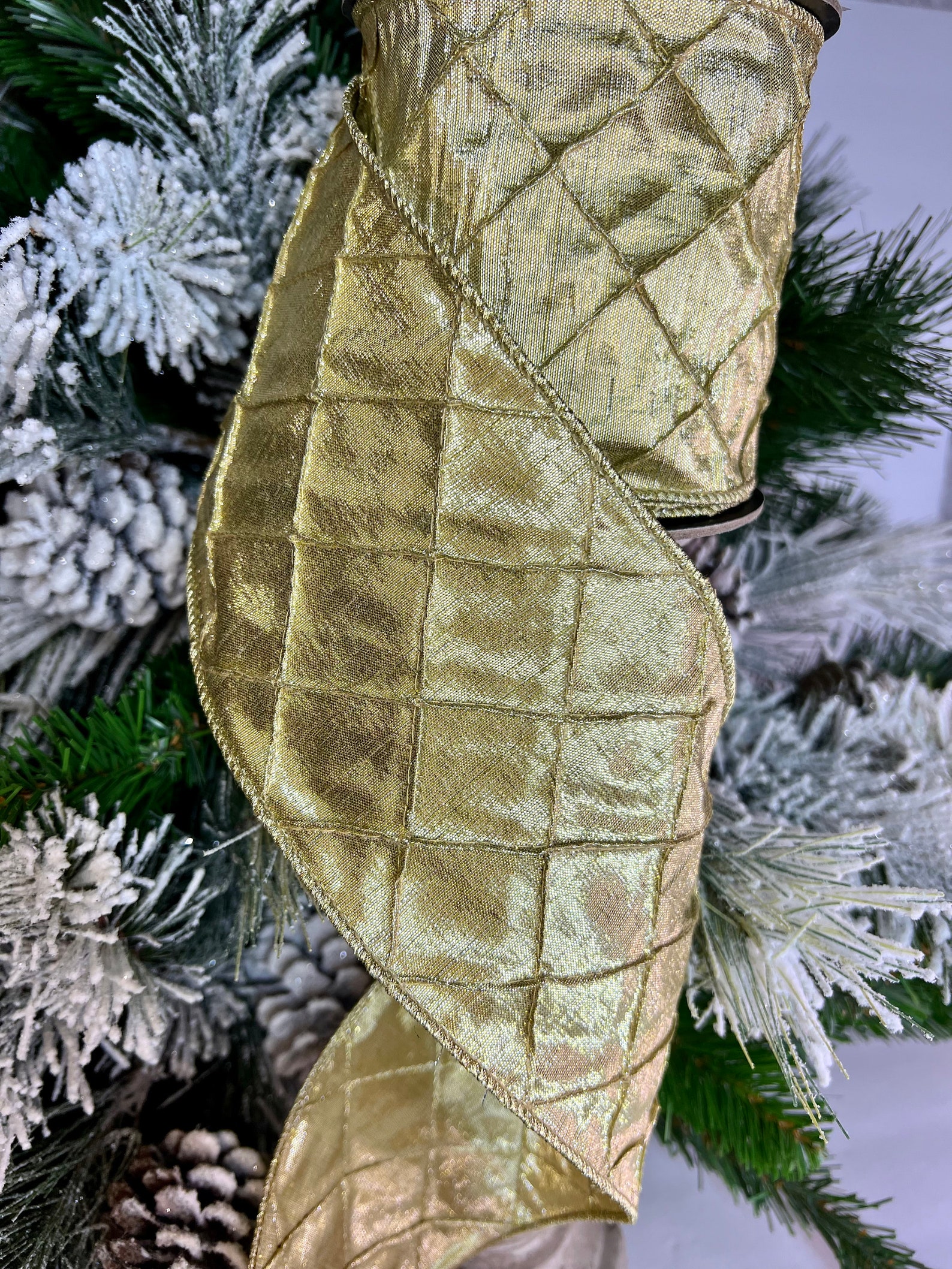 4 Inch 10 Yard Faux 18k Gold Metallic Pin Tucked Wired - Etsy