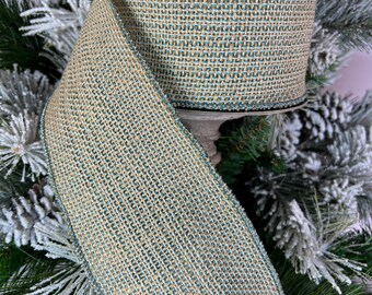 Teal Wired Ribbon - Etsy