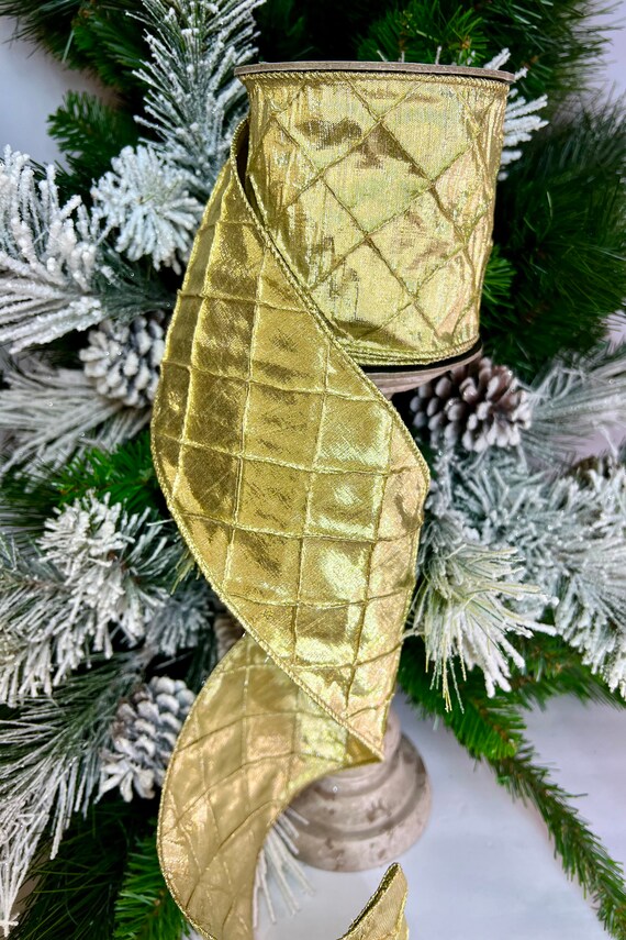 4 Inch 10 Yard Faux 18k Gold Metallic Pin Tucked Wired - Etsy