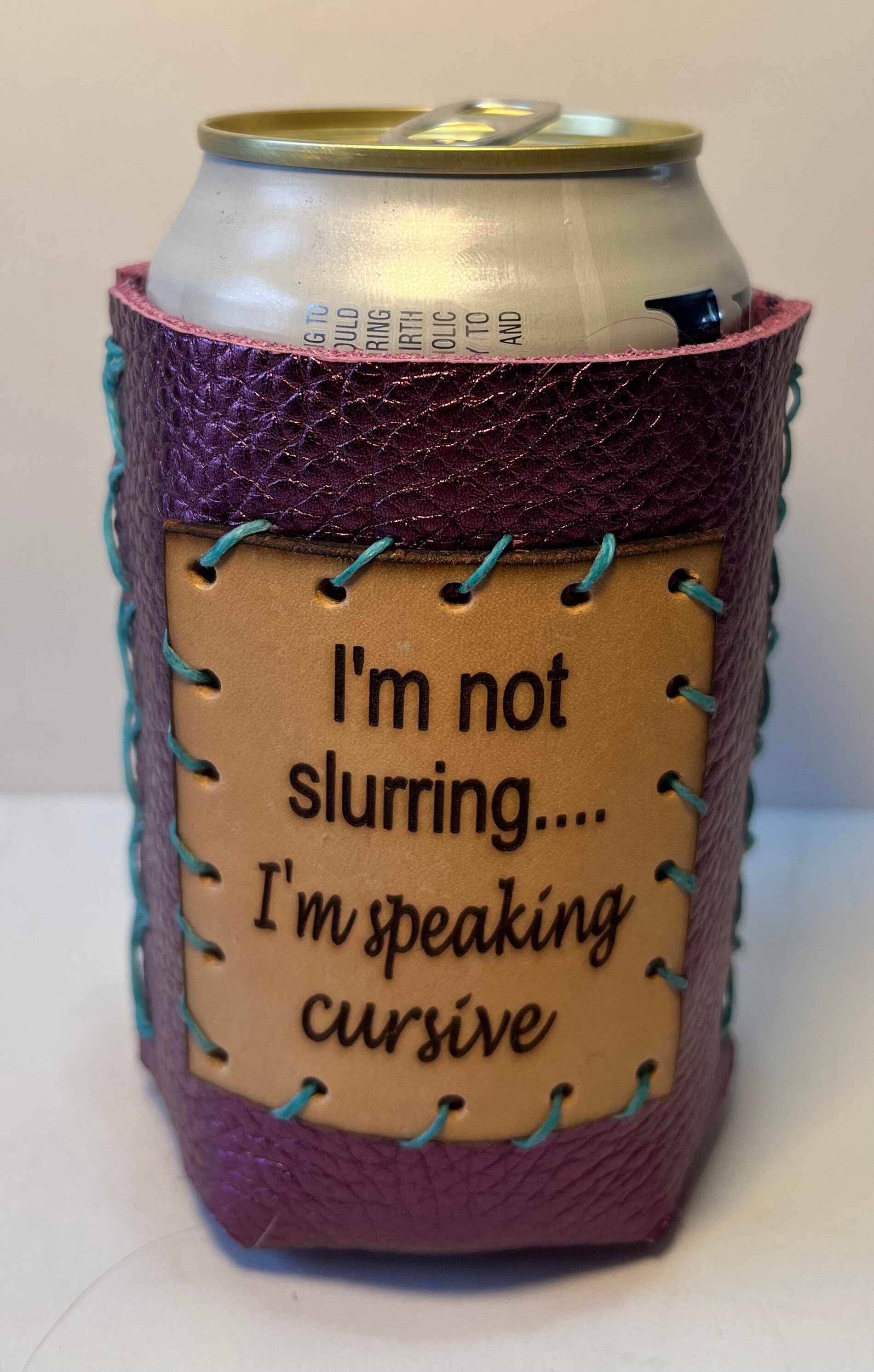 Can Holder, Leather, Drink Cooler, Hand Warmer, Beer, Gift, Birthday ...