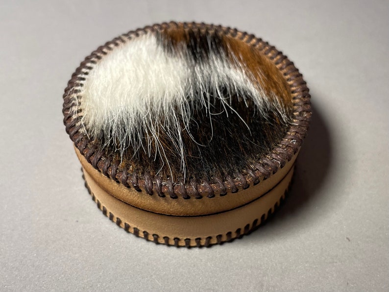Cowhide Leather Chew Can Dip Can Snuff Tobacco Cowboy - Etsy