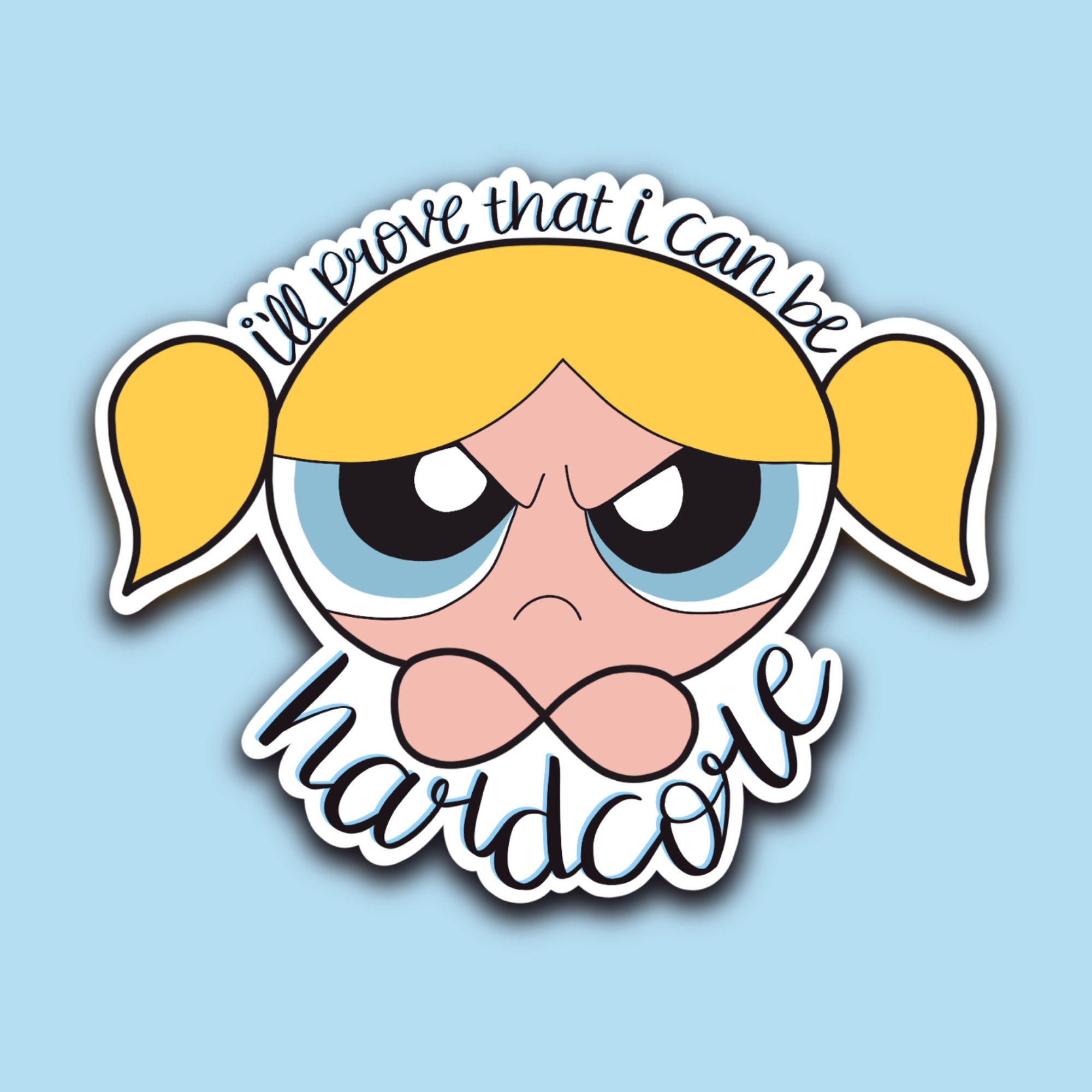 Hardcore Bubbles Powerpuff Girls Vinyl Sticker - Etsy
