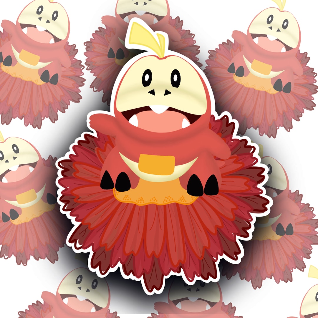 Fuecoco Pokemon Vinyl Sticker - Etsy