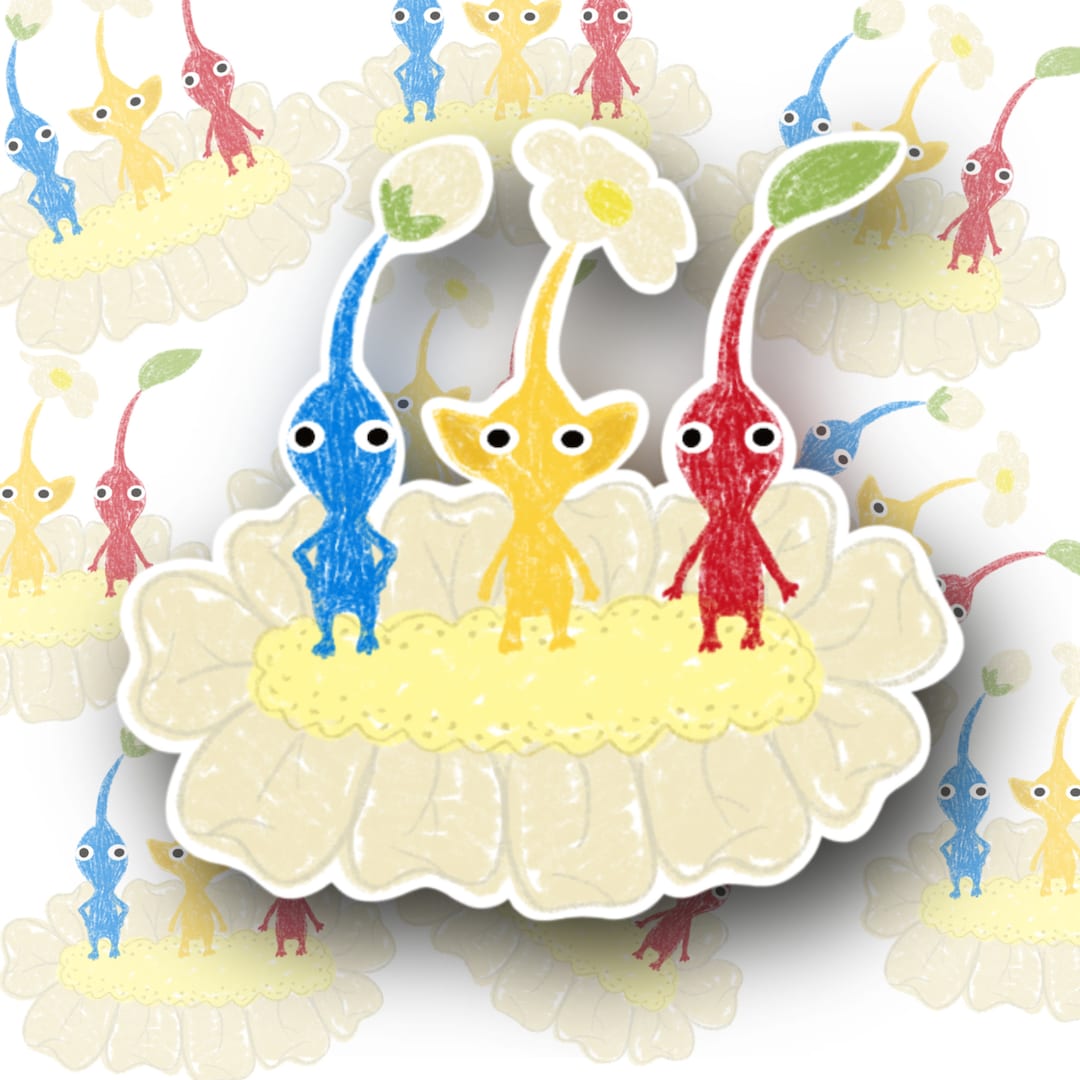 Pikmin Flower Vinyl Sticker - Etsy