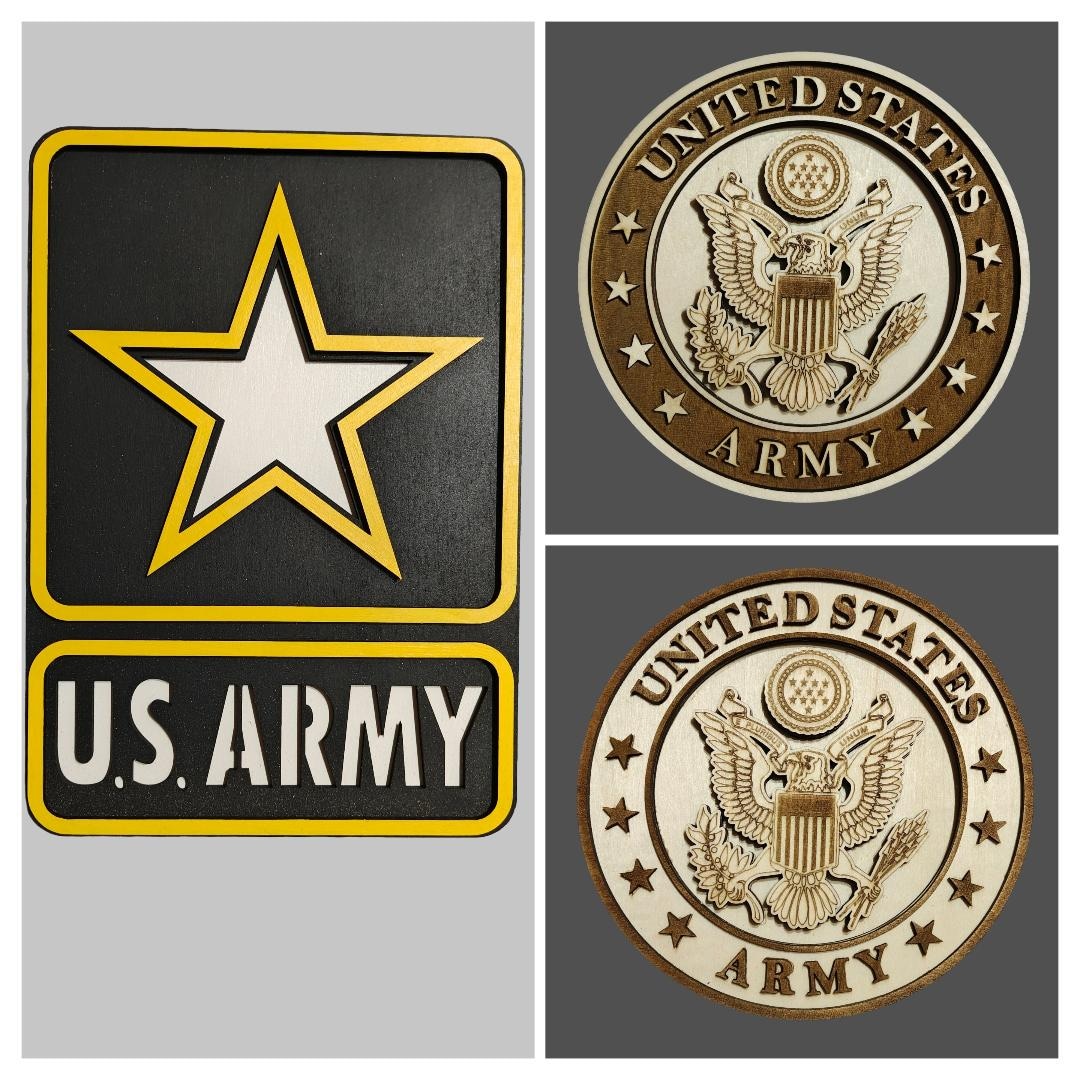 Army Logo Laser Files in Lightburn & SVG - Etsy
