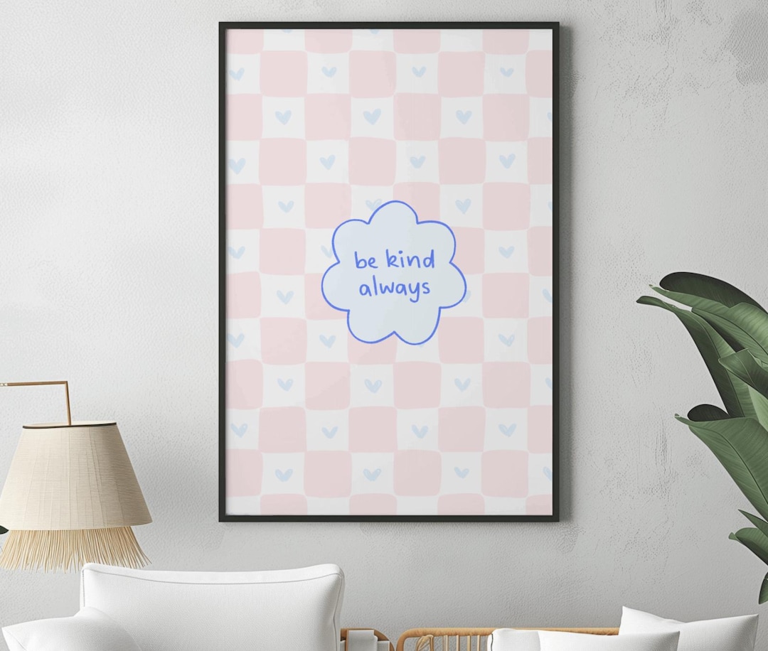 Be Kind Positive Quote, Cute Illustration, Digital Download Prints ...