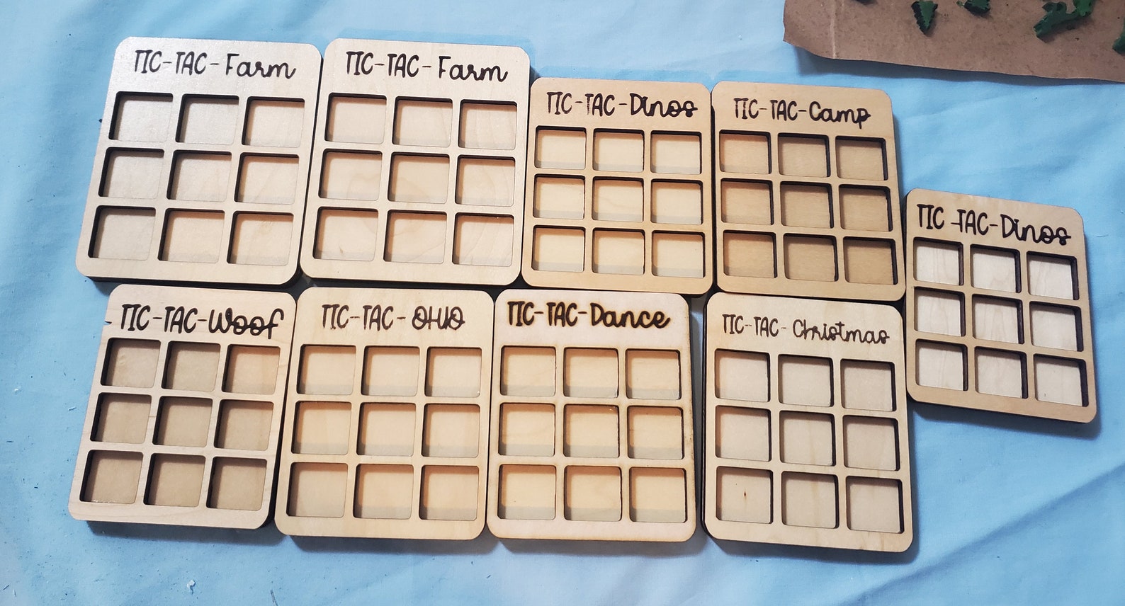 Custom Game Board, Tic Tac Toe Game Kids, Personalized Dino Tic Tac Toe ...