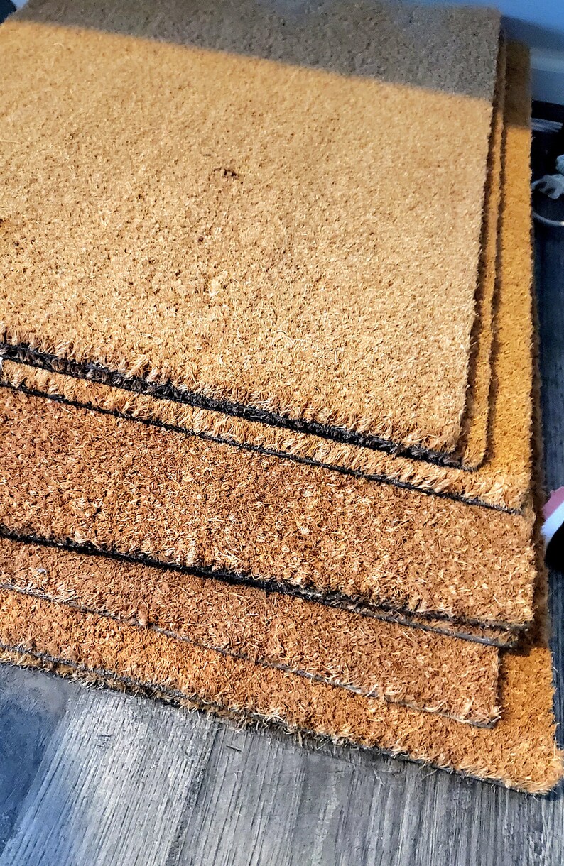 Customizable Coir Dog Welcome Mat | Paw Print Doormat - Etsy