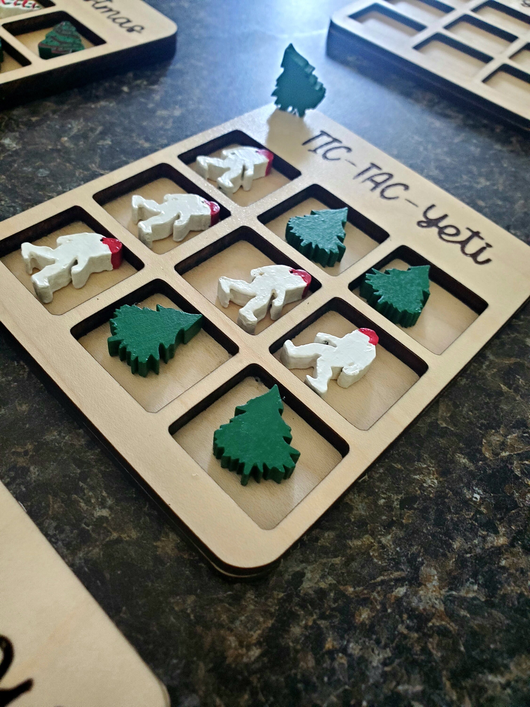 Custom Game Board, Tic Tac Toe Game, Personalized Yeti Tic Tac Toe ...