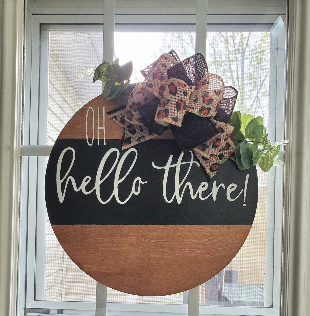 Welcome Front Door Sign | Home Decor| Handmade Gift | Door Hanger |oh ...
