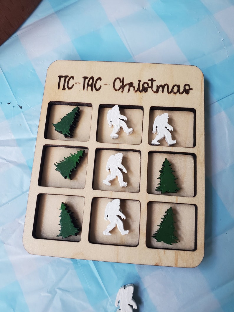 Custom Game Board, Tic Tac Toe Game, Personalized Yeti Tic Tac Toe ...