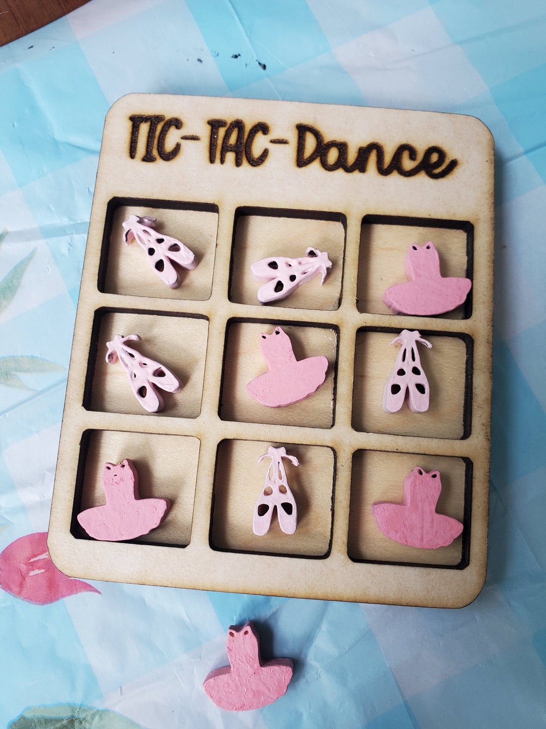 Custom Game Board, Tic Tac Toe Game, Personalized Dancing Tic Tac Toe ...