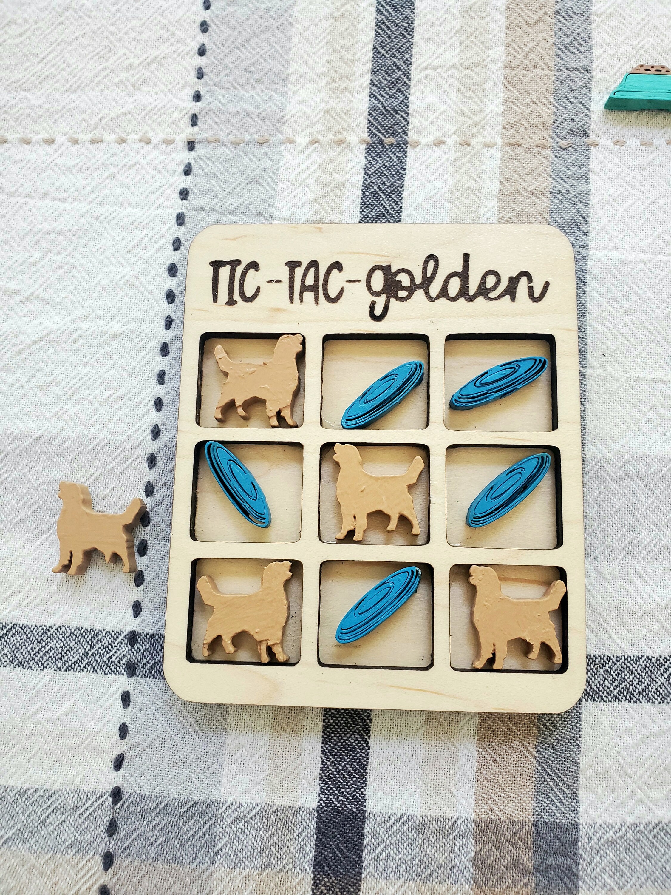Custom Game Board, Tic Tac Toe Game, Personalized Dog Tic Tac Toe Board ...