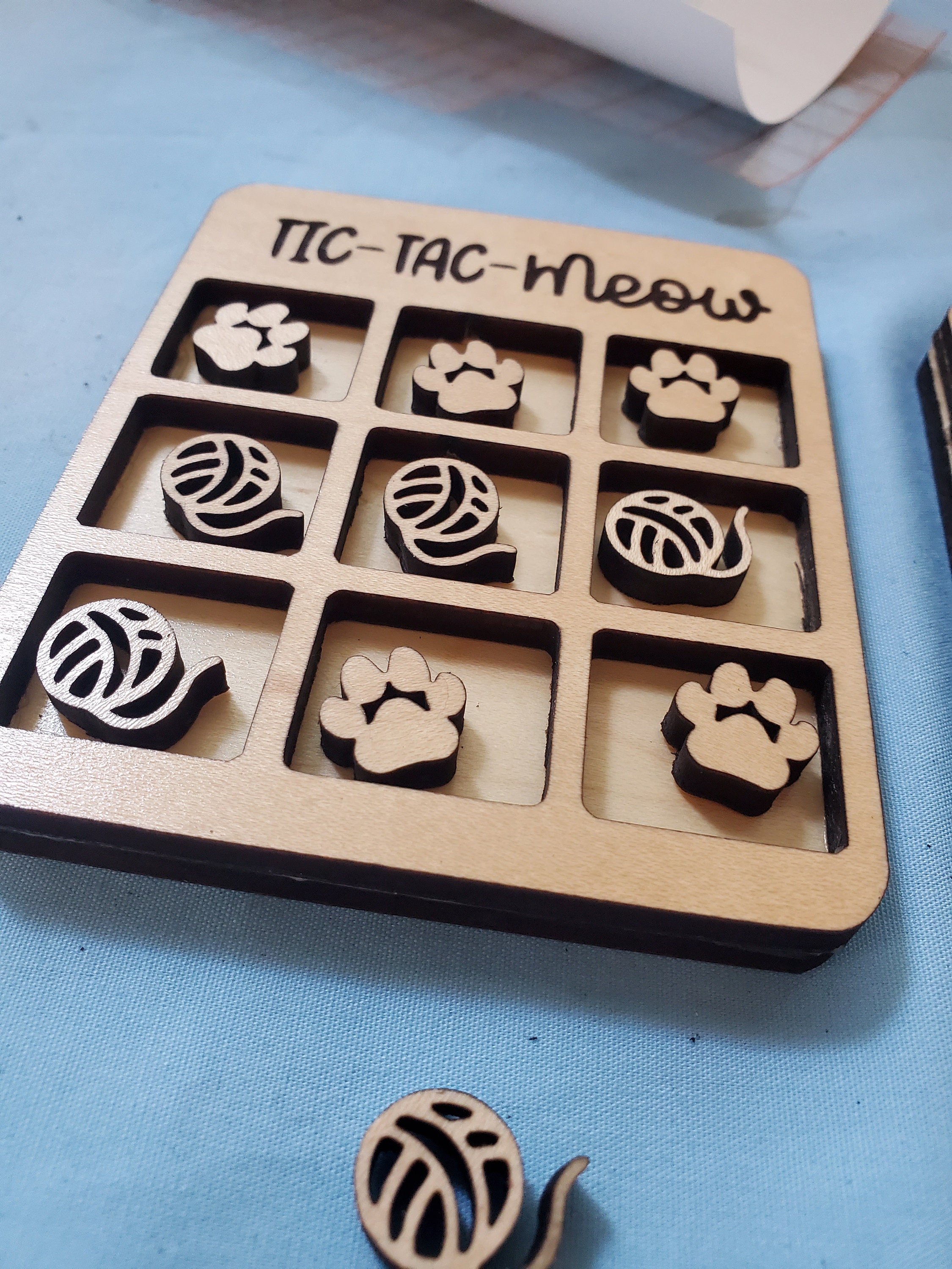 Custom Game Board, Tic Tac Toe Game, Personalized Dog Tic Tac Toe Board ...