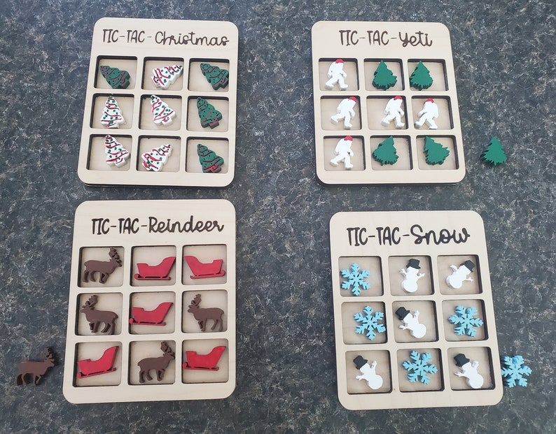 Custom Game Board, Tic Tac Toe Game, Personalized Yeti Tic Tac Toe ...