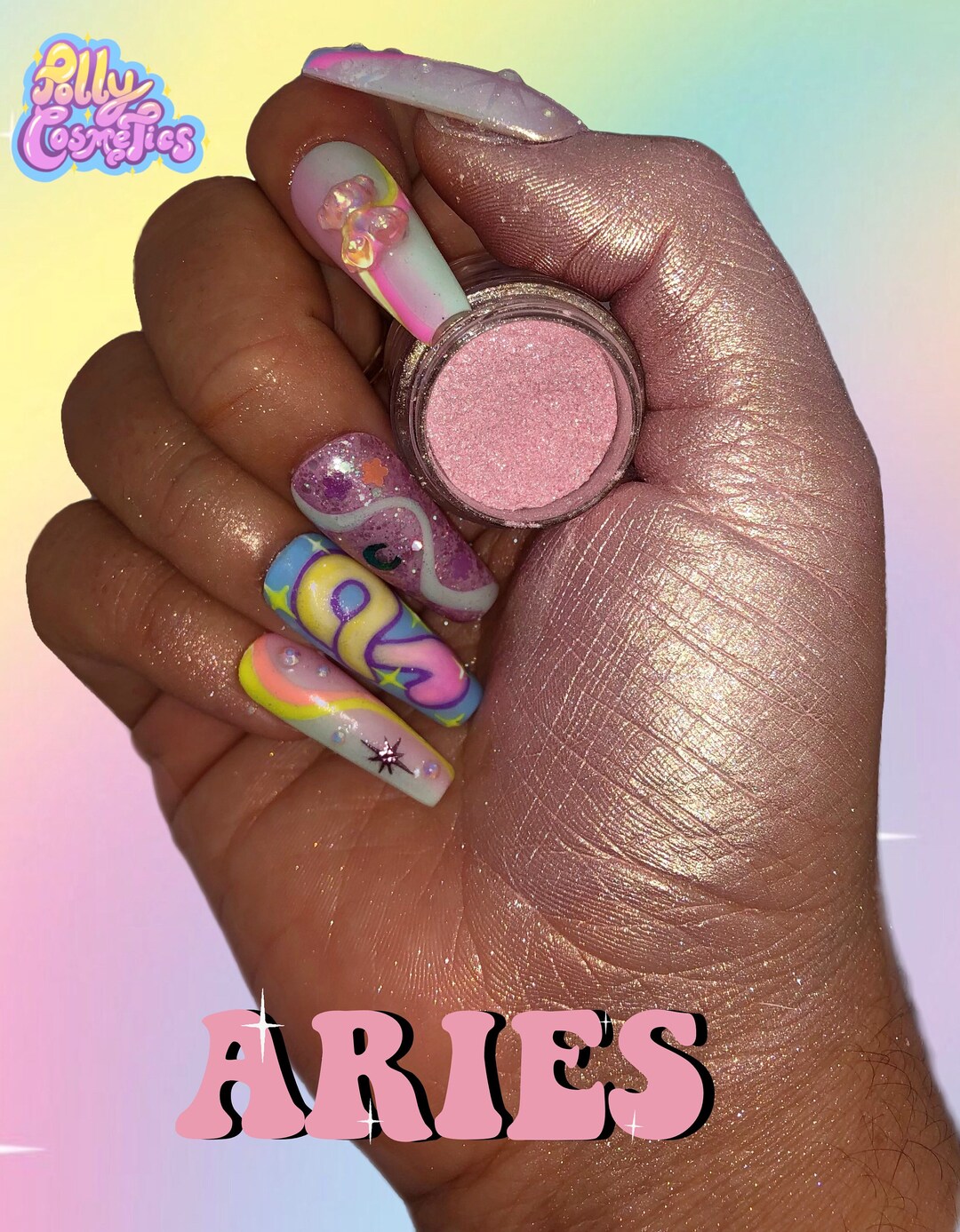 Aries Pink Gold Eyeshadow, Vegan Shimmer Loose Pigment, Vegan Makeup ...