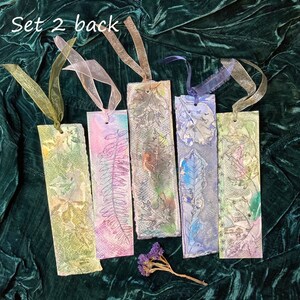 Set of Handmade Bookmarks, Original Watercolor Monoprints, Hand Painted ...