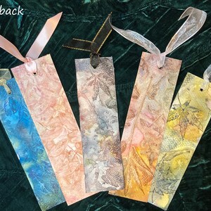 Set of Handmade Bookmarks, Original Watercolor Monoprints, Hand Painted ...