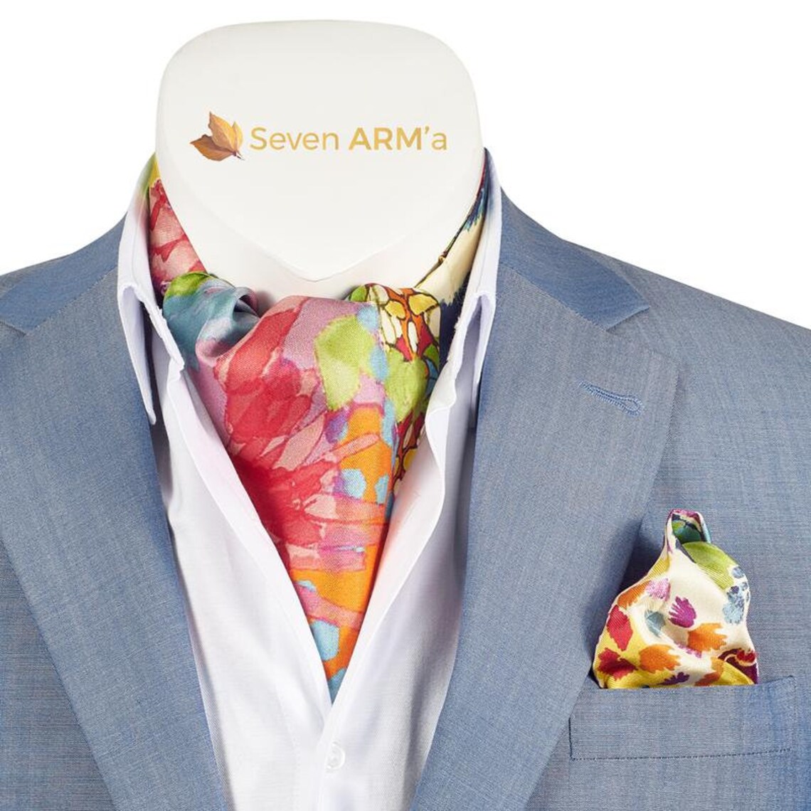 Momos Red Color Ascot Men's Scarf - Etsy Canada