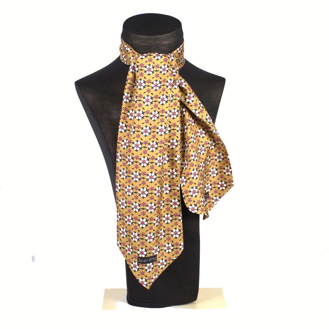 Eros Mustard Color Ascot Men's Scarf - Etsy