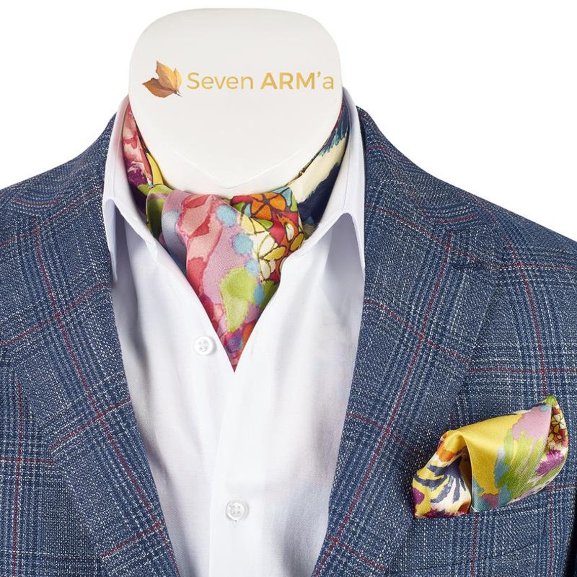 Momos Red Color Ascot Men's Scarf - Etsy Canada