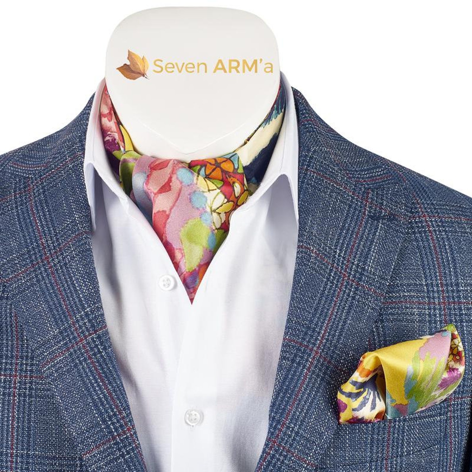 Momos Red Color Ascot Men's Scarf - Etsy Canada