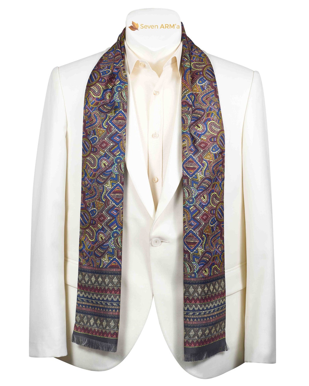 Zeus Claret Red Twill Silk Scarf - Etsy