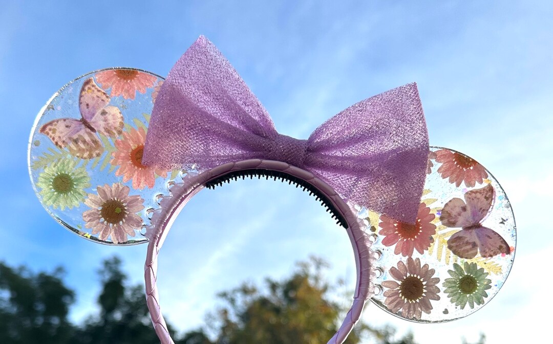 Resin Mouse Ears, Butterfly Garden Resin Mouse Ears - Etsy