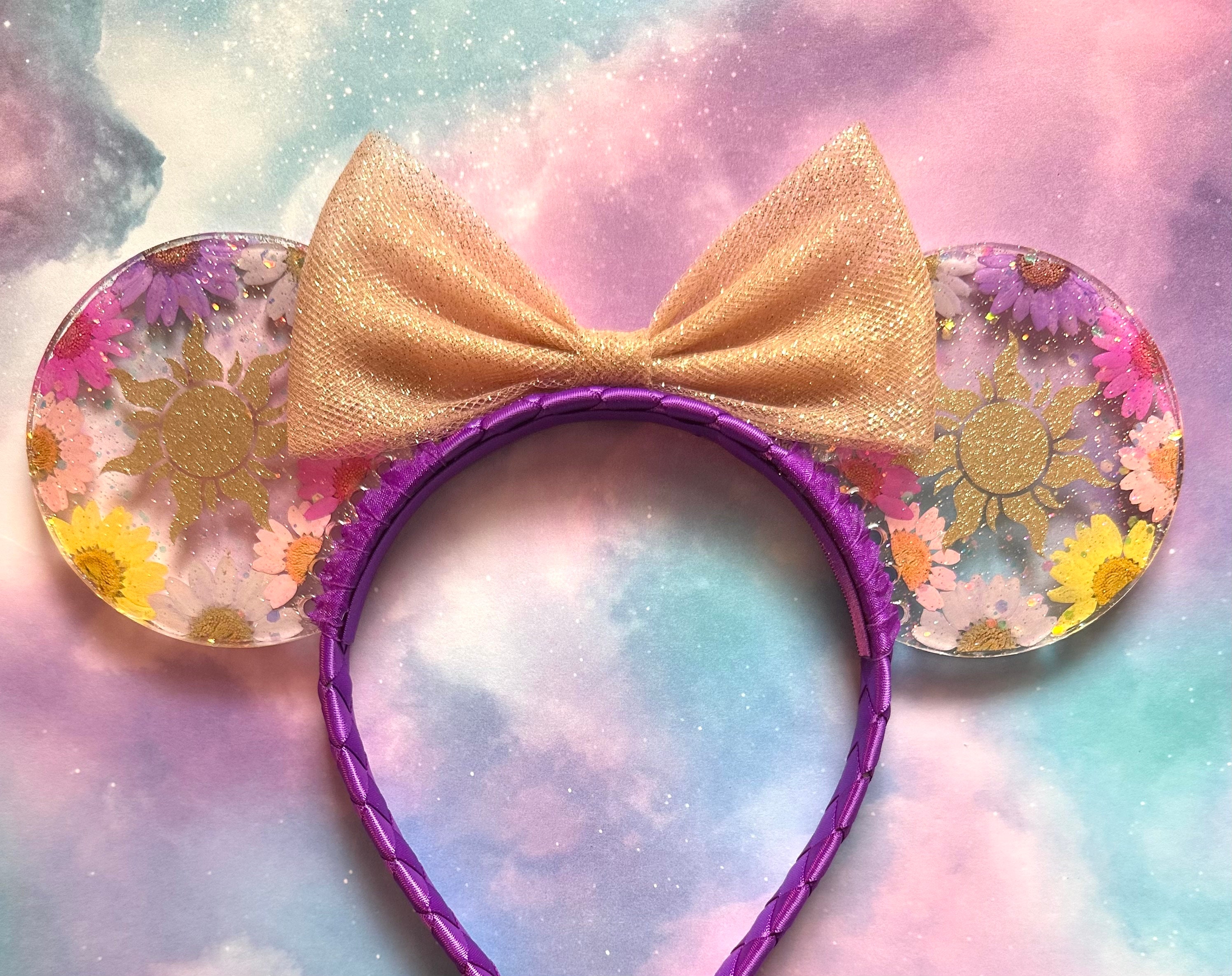 Tangled Resin Mouse Ears, Rapunzel Floral Resin Mouse Ears - Etsy