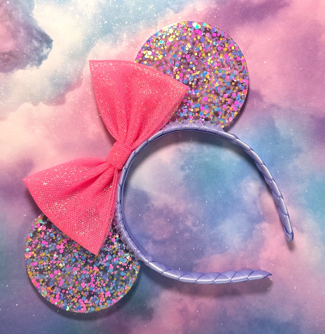 Resin Mouse Ears, Pink Orchid Resin Mouse Ears - Etsy