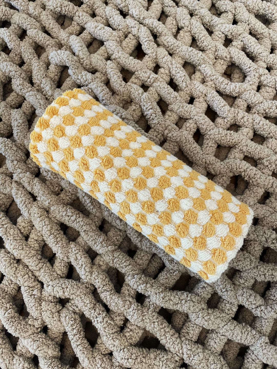 Gummo Yellow Double Sided Turkish Pom Pom Kitchen Towel - Citizens of ...