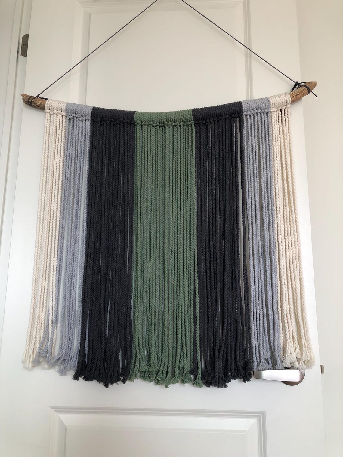 Large Macrame Wall Hanging: Color Block Bohemian Decor - Etsy