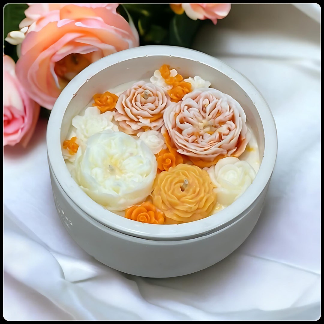 Floral Scented Soy Candle: Australian Sandalwood, Hydrostone Jar - Etsy ...