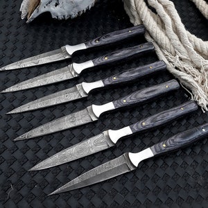 Dagger Knife Handmade Damascus Double Edge Boot Throwing Knife Hand ...