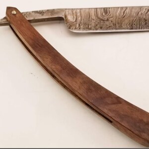 Handmade Damascus Straight Edge Razor Vintage Safety Razor Folding ...