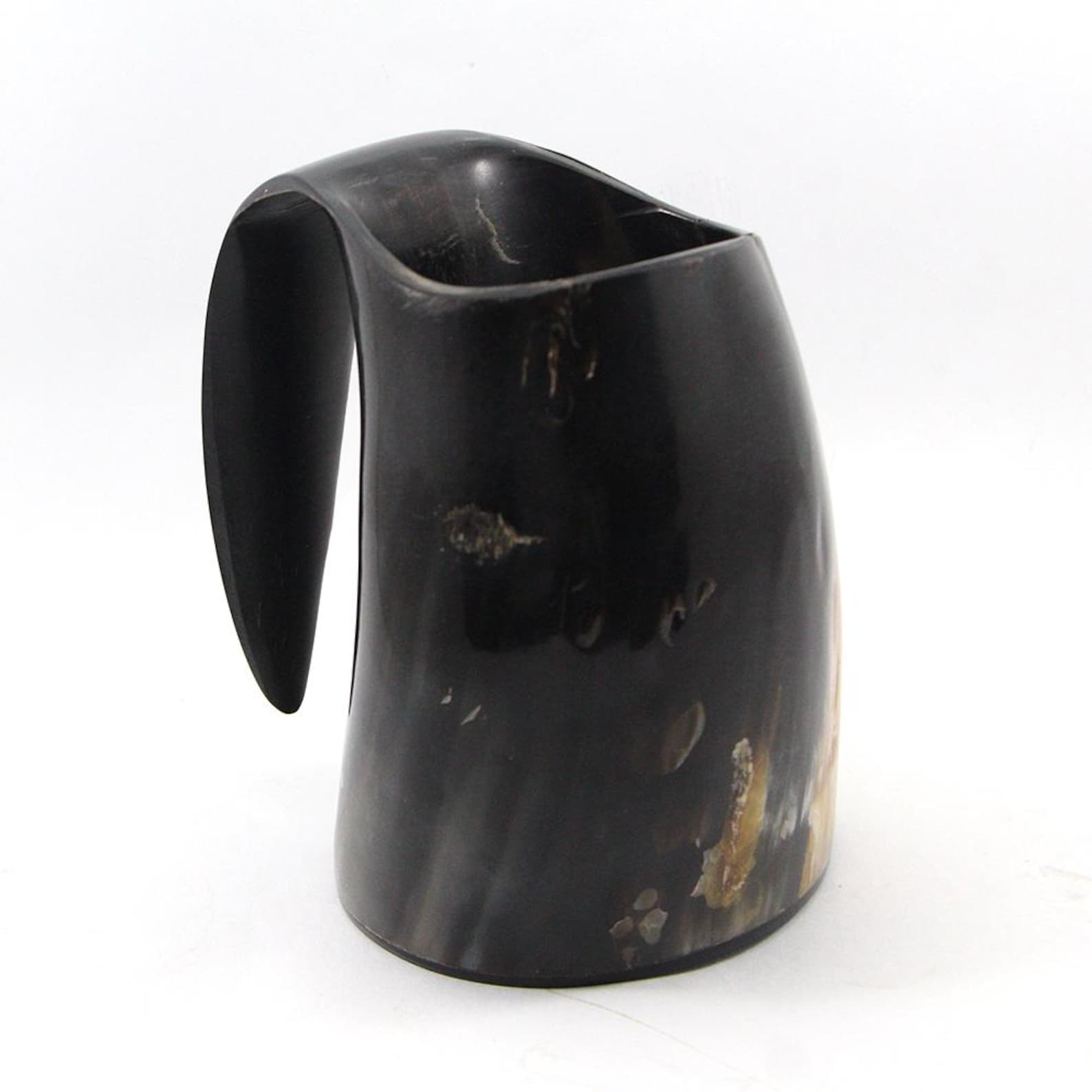 Handmade Antique Black Bull Horn Cup - Authentic Viking Beer Tankard ...