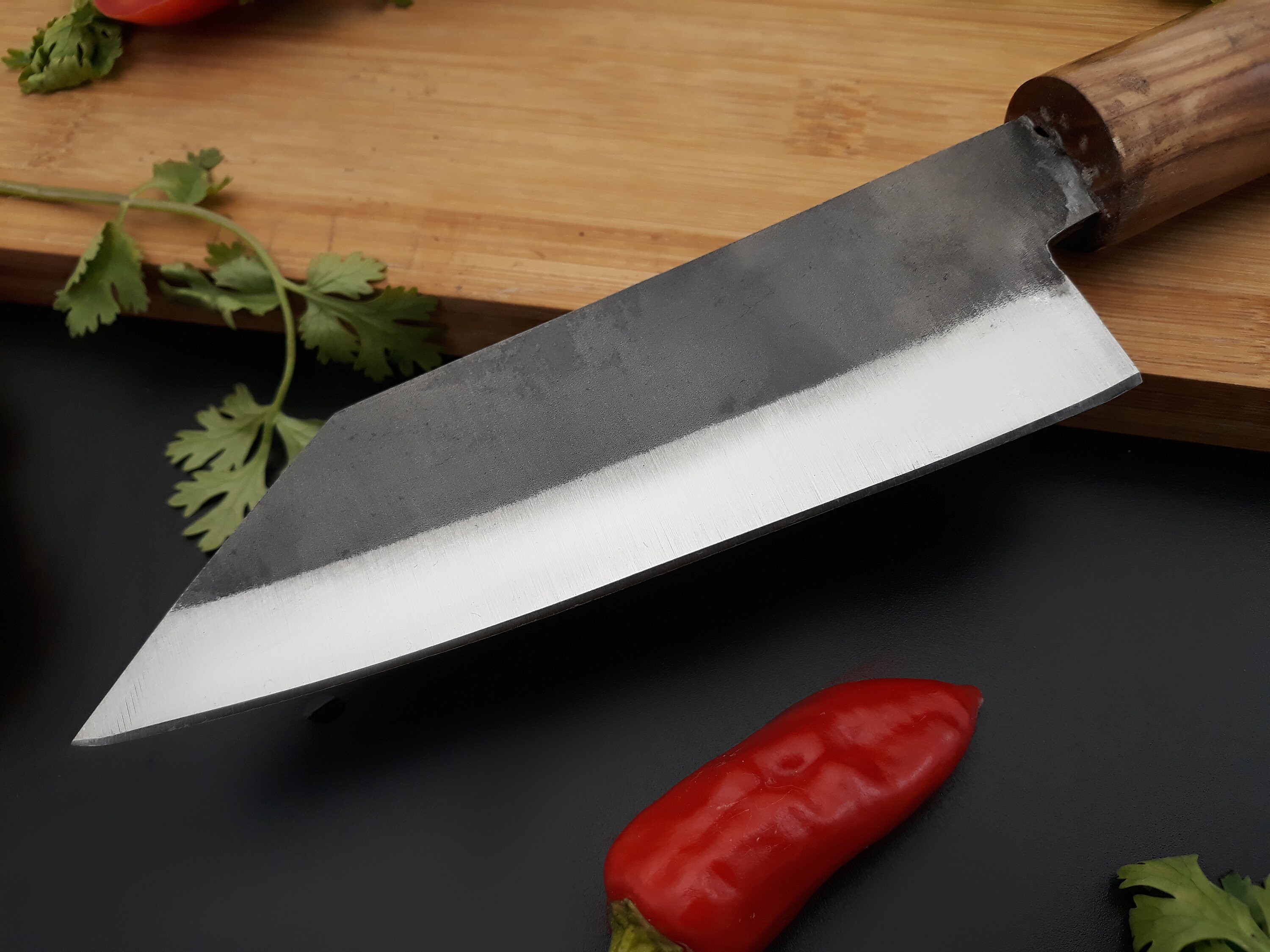 12 Nakiri Vegetable Knife J2 Stainless Steel Japanese Knife With Double ...