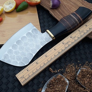 Heavy Duty Carbon Steel Cleaver Knife - Premium Handmade Butcher Knife ...