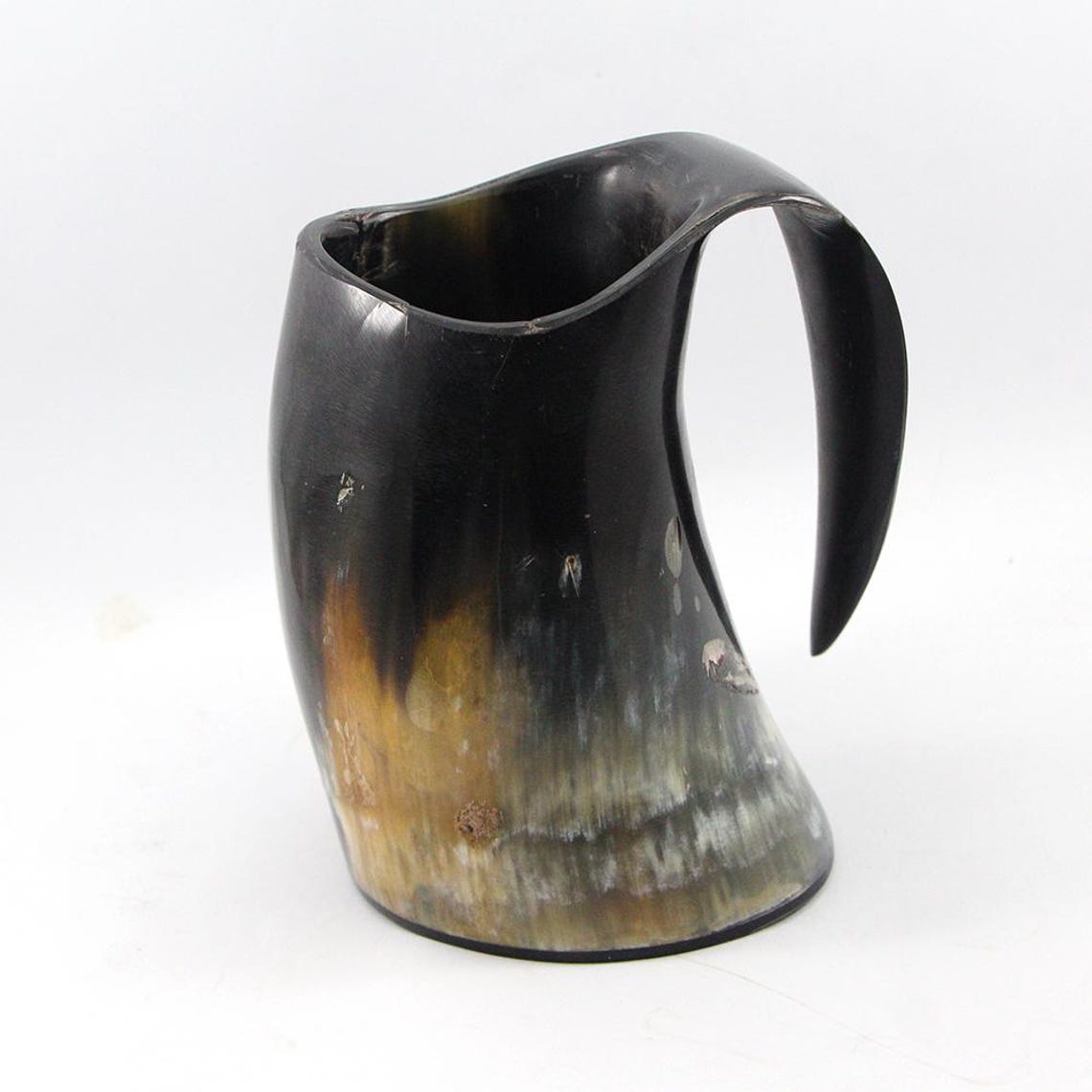 Handmade Antique Black Bull Horn Cup - Authentic Viking Beer Tankard ...
