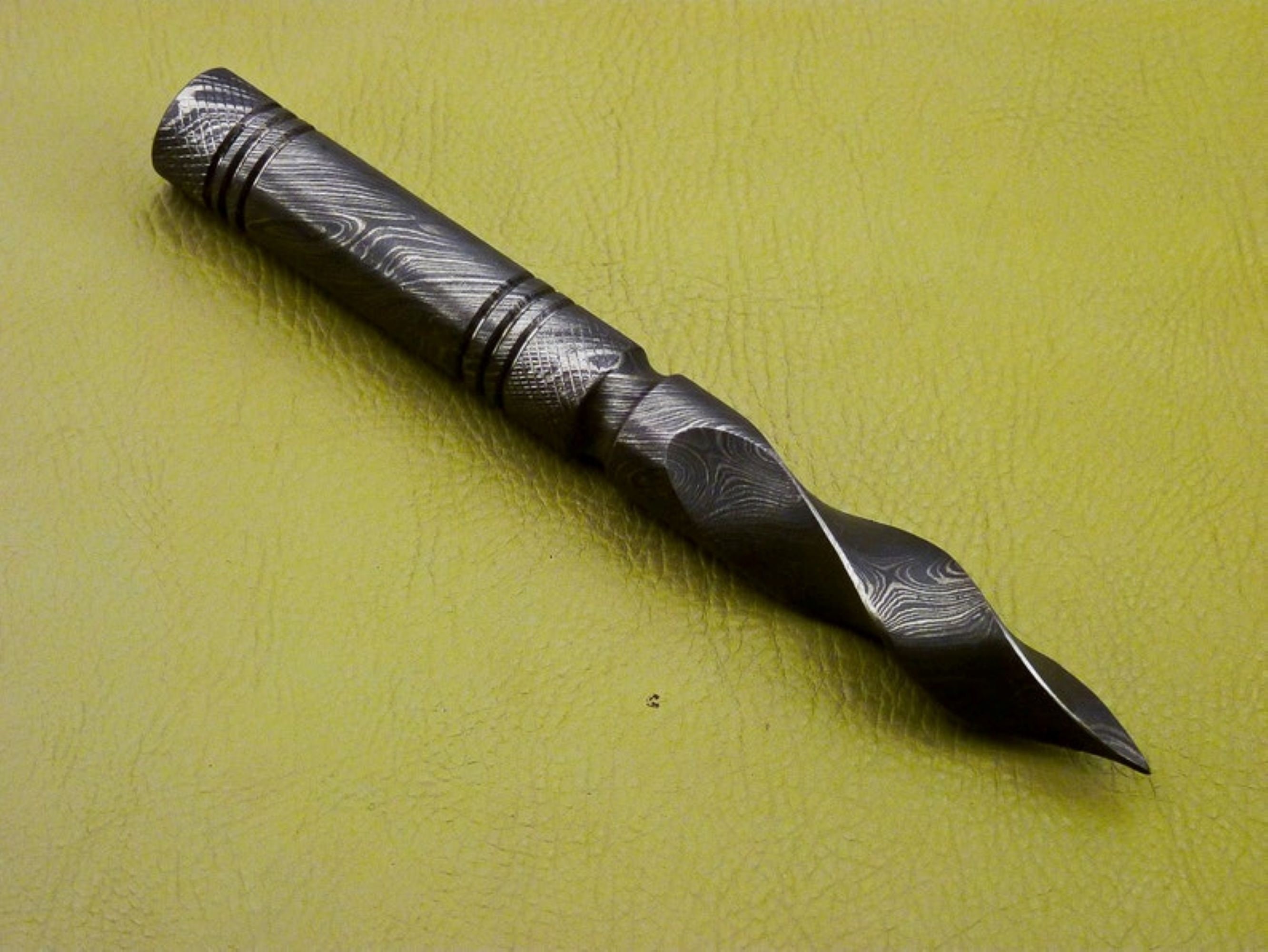 Handmade Damascus Tri Dagger Knife Kris Blade Throwing Knife Hand ...