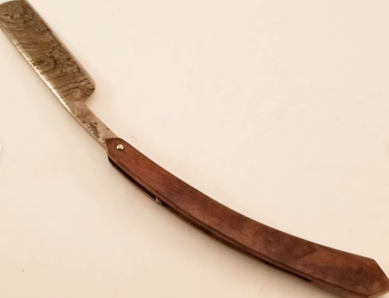 Handmade Damascus Straight Edge Razor Vintage Safety Razor Folding ...