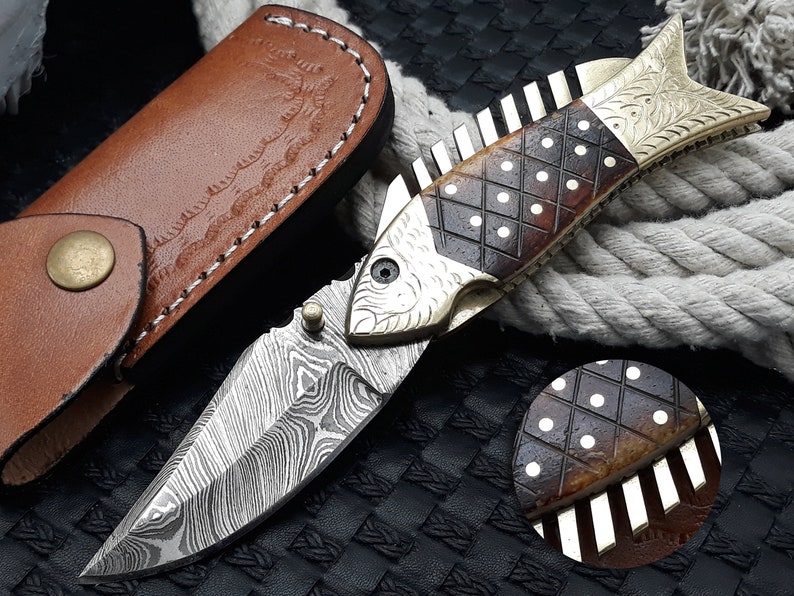Handmade Damascus Fish Pocket Folding Skinning Knife: Your Ultimate ...