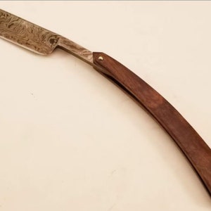 Handmade Damascus Straight Edge Razor Vintage Safety Razor Folding ...